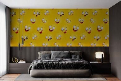 Smiley Faces Funny Facial Expressions Wallpaper Mural - Magicdecor®
