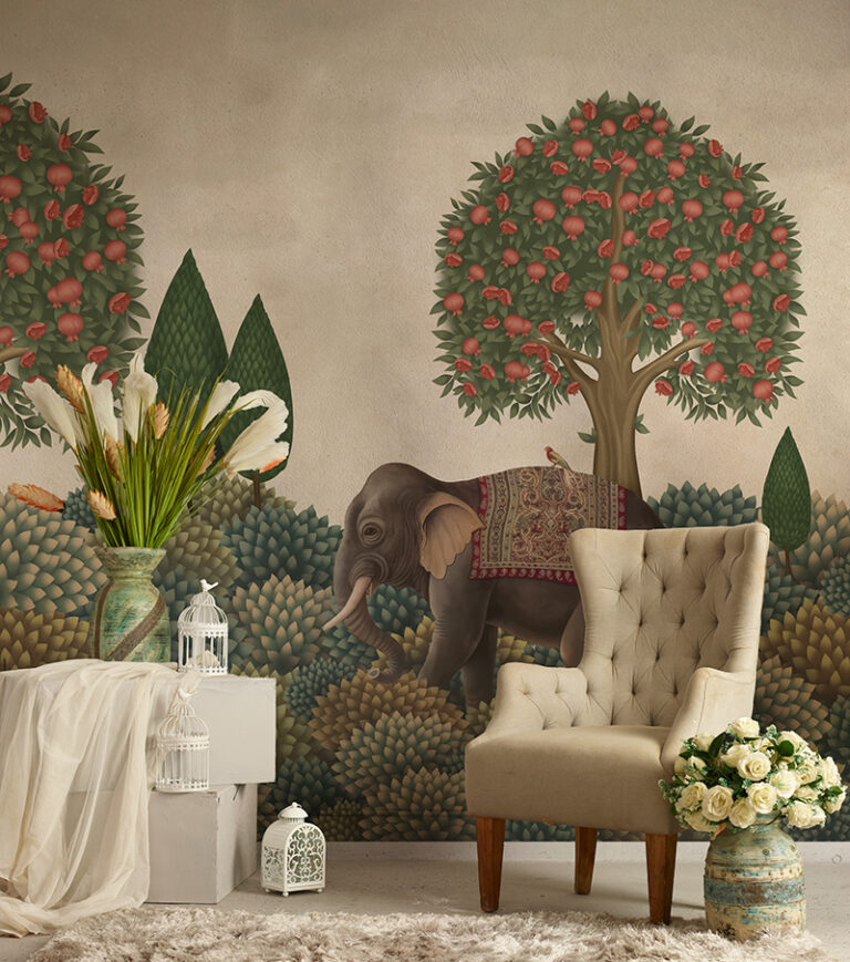 Jashn-e-Bagh, Beautiful Indian Garden Wallpaper Mural, Customized ...