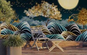 Mrig Trishna, Luxurious Abstract Art Wallpaper Mural - Magicdecor®