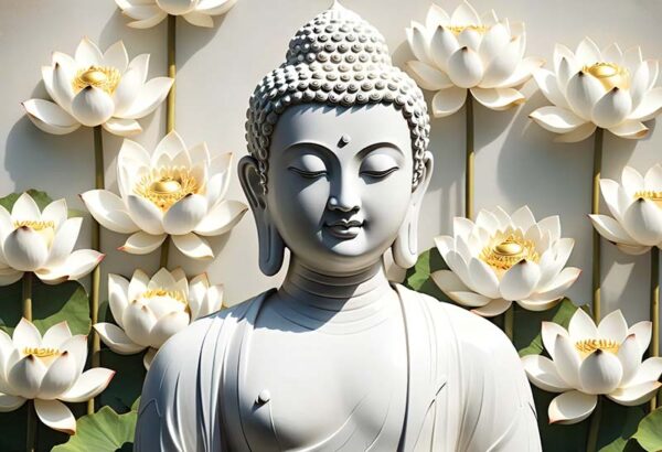 3D Buddha Anubhuti Wallpaper Mural - Magicdecor®