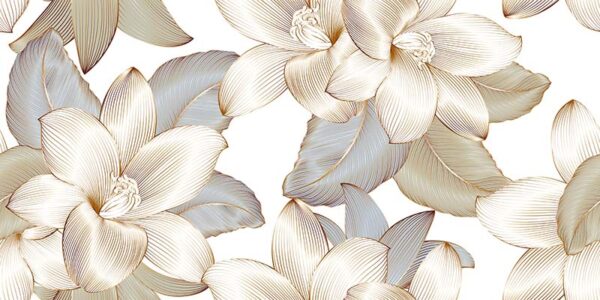 Elysium, Modern Luxurious Flowers Pattern Wallpaper Mural - Magicdecor®