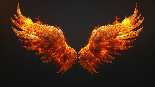 Fiery Wings of Light Wallpaper Mural - Magicdecor®