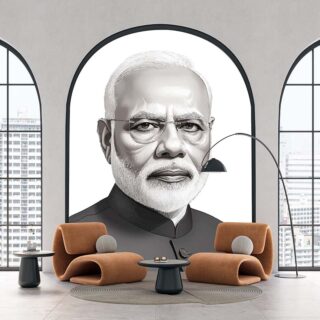 Narendra Modi Portrait Wallpaper for Wall - Magicdecor®