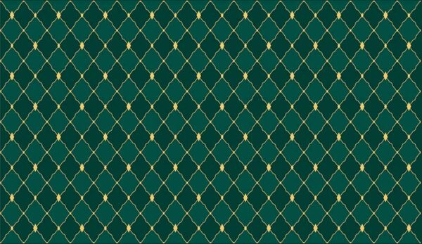Premium Deep Emerald Green and Gold Pattern Wallpaper Mural - Magicdecor®