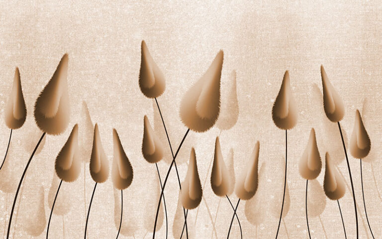 3D Beige Floral Art Wallpaper Mural - Magicdecor®