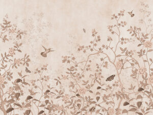 Phoolwari, Soothing Beige Floral Style Wallpaper Mural - Magicdecor®