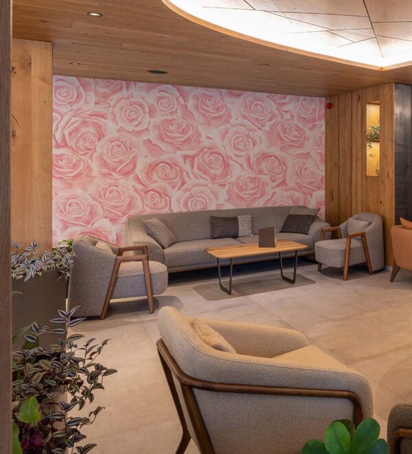 Beautiful Cream Pink Rose Flower Wallpaper Mural - Magicdecor®