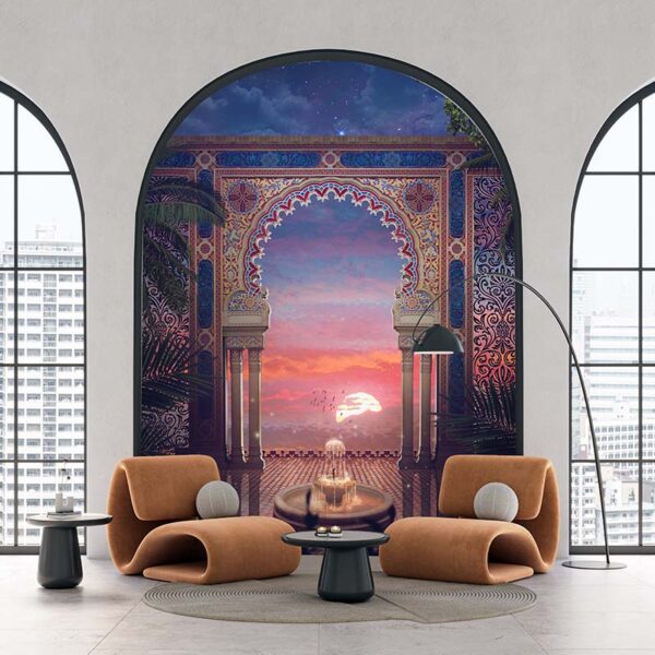 Arabian Interior Design Fountain Wallpaper Mural - Magicdecor®