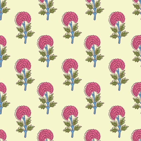Spring Floral Block Print Wallpaper Mural - Magicdecor®