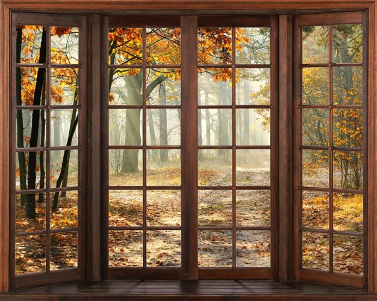 3D Window Forestscape Wallpaper Mural - Magicdecor®