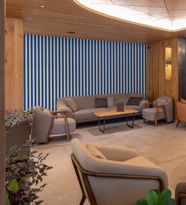 Elegant Vertical Blue and White Stripes Wallpaper Mural - Magicdecor®
