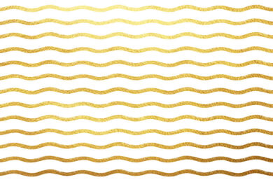 Majestic Golden Waves Wallpaper Mural - Magicdecor®