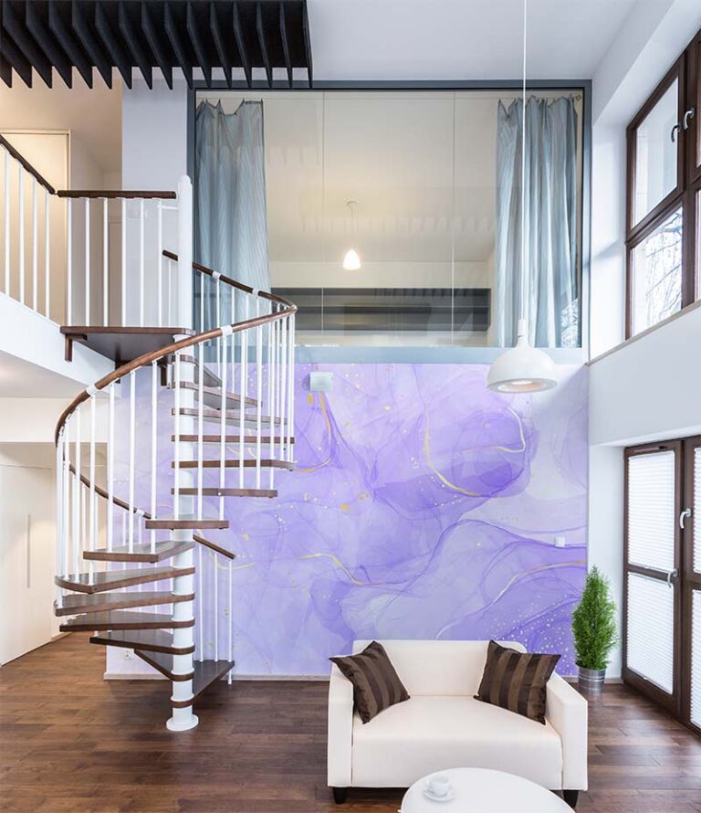 Pastel Violet Alcohol Ink Marble Wallpaper Mural - Magicdecor®