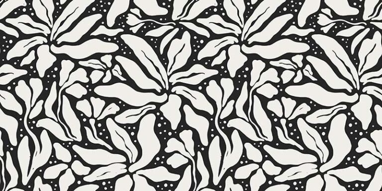 Black and White Floral Petals Wallpaper Mural - Magicdecor®