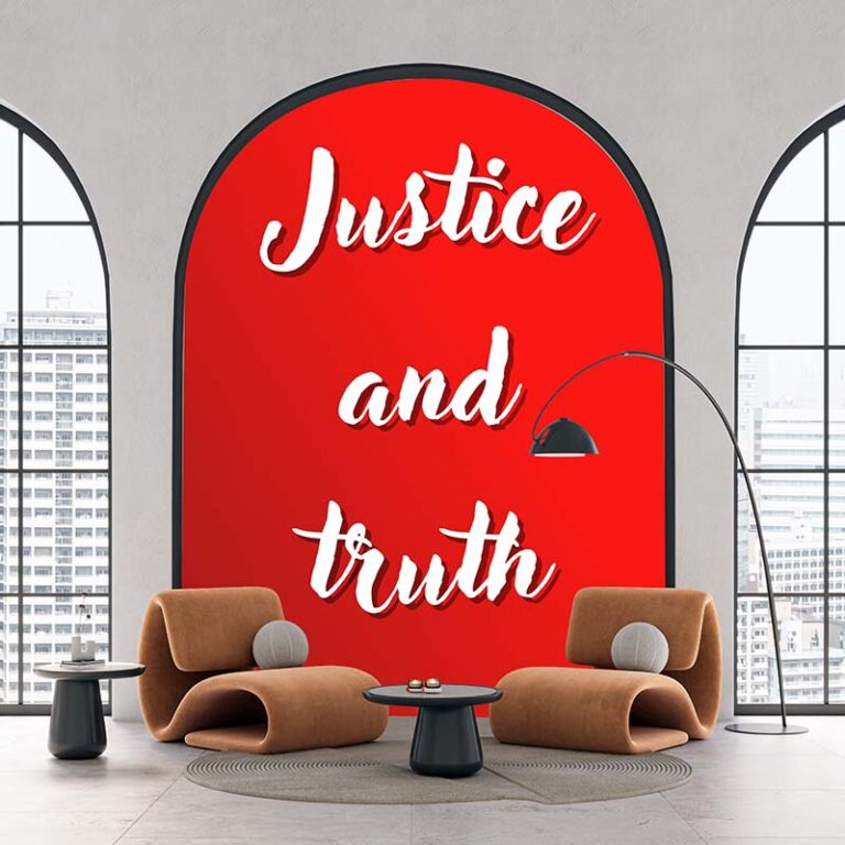 Justice and Truth Typography Wallpaper Mural - Magicdecor®