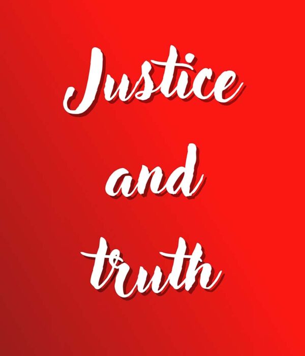 Justice and Truth Typography Wallpaper Mural - Magicdecor®