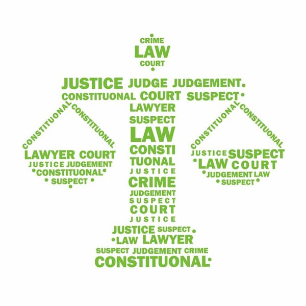 Law and Justice Typography Wallpaper Mural - Magicdecor®