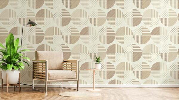 Understated Glam Minimalistic Timeless Geometric Pattern Wallpaper ...