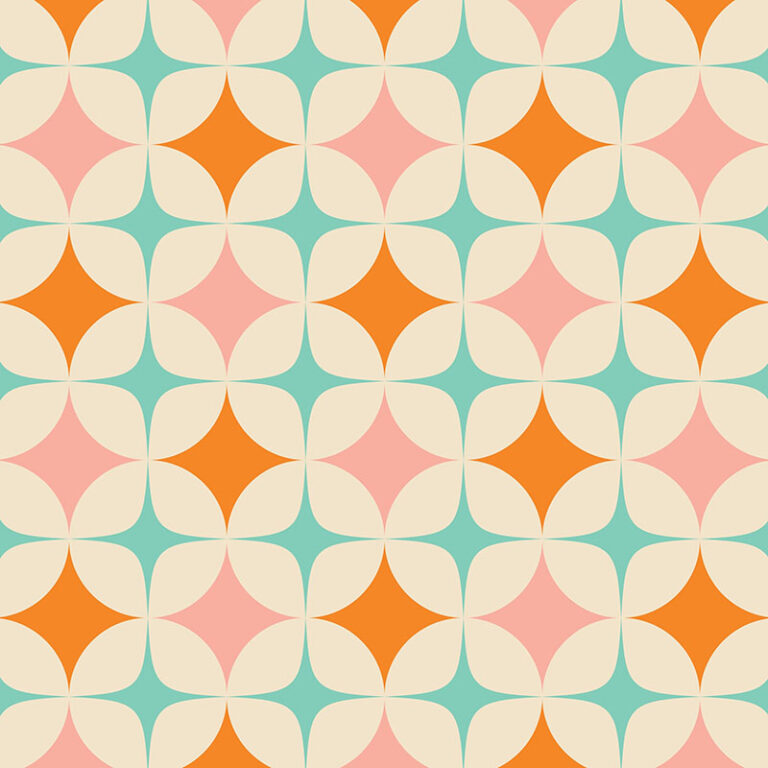 50s Mid Century Modern Pattern Wallpaper Mural - Magicdecor®