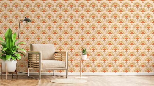 Mid Century Atomic Bloom Wallpaper Mural - Magicdecor®