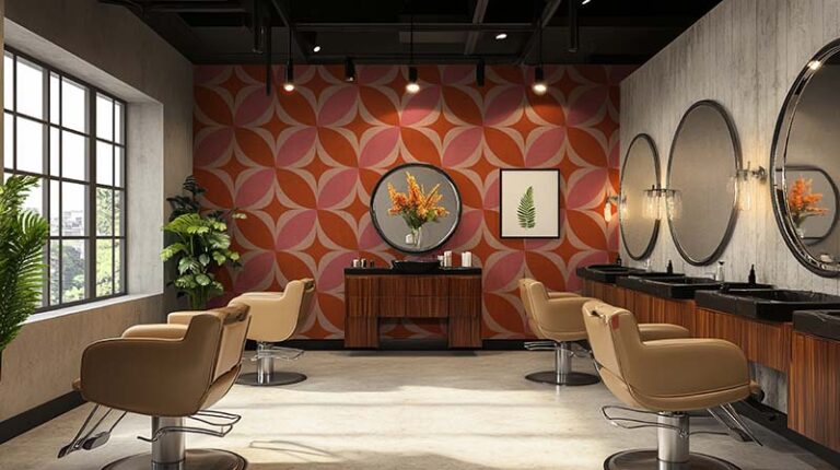 Mid Century Modern Atomic Starbursts Wallpaper Mural - Magicdecor®