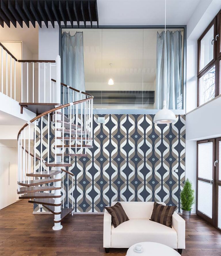 Mid Century Ogee Curved Pattern Wallpaper Mural - Magicdecor®