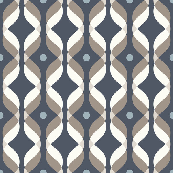 Mid Century Ogee Curved Pattern Wallpaper Mural - Magicdecor®