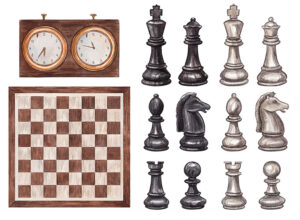 Watercolor Chess Wallpaper Mural - Magicdecor®