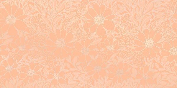 Luxurious Peach Fuzz Floral Wallpaper Mural - Magicdecor®