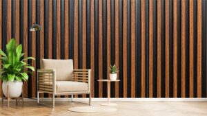 Brown Wooden Slatted Panel Wallpaper Mural - Magicdecor®