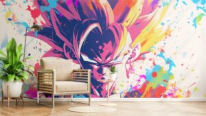 Goku Pop Art Wallpaper Mural - Magic Decor