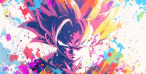 Goku Pop Art Wallpaper Mural - Magic Decor