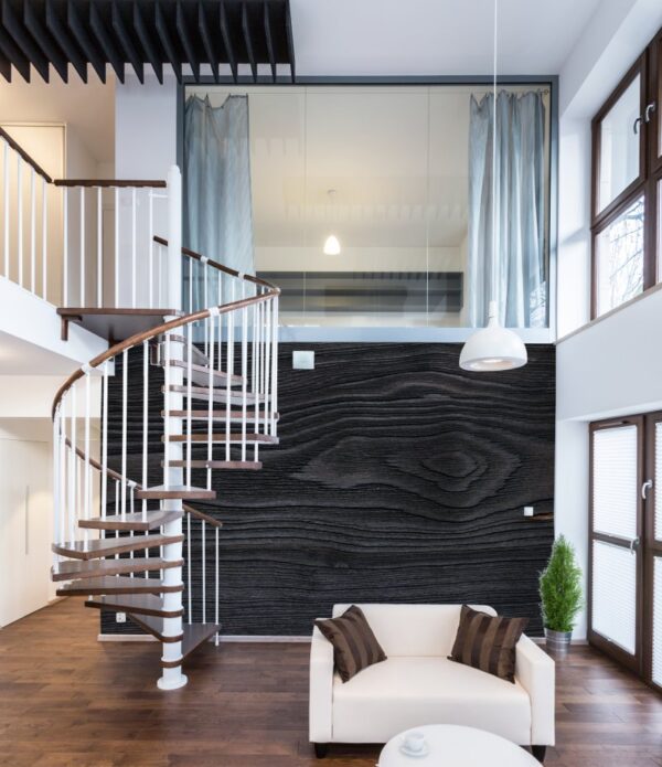 Black Aged Wooden Texture Wallpaper Mural - Magicdecor®