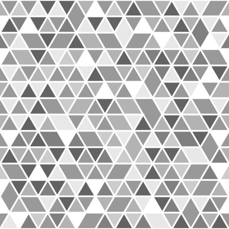 Geometric Grey and White Triangles Pattern Wallpaper Mural - Magic Decor