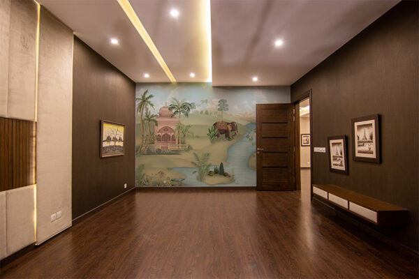 Ananda Bhoomi, Traditional Indian Upvan Wallpaper Mural, Customized ...