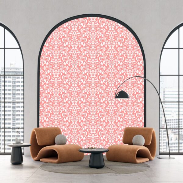 Byzantine Bloom Pink Baroque Wallpaper Mural - Magicdecor®