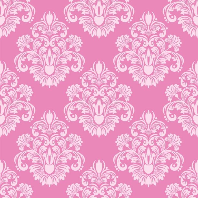 Pink Baroque Bloom Damask Wallpaper Mural - Magic Decor