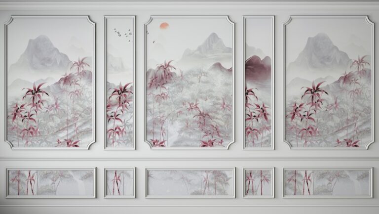 Soft Luxe Panels Moulding Effect Wallpaper Mural - Magicdecor®