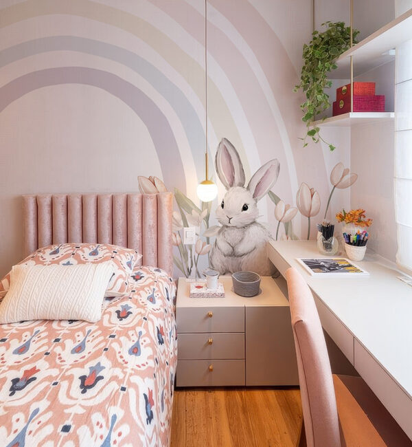 Twinkle Tails, Little Meadow Magic Kids Room Mural, Customized ...