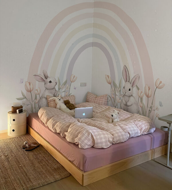 Twinkle Tails, Little Meadow Magic Kids Room Mural, Customized ...