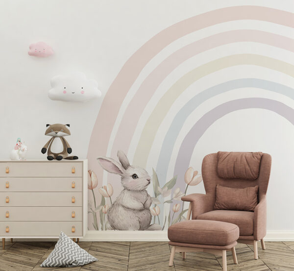 Twinkle Tails, Little Meadow Magic Kids Room Mural, Customized ...