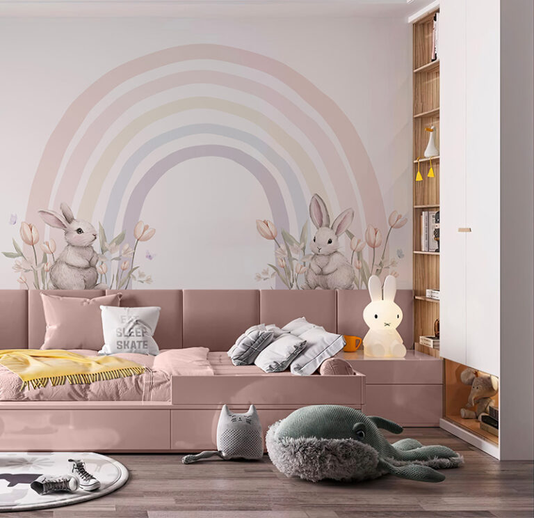 Twinkle Tails, Little Meadow Magic Kids Room Mural, Customized ...
