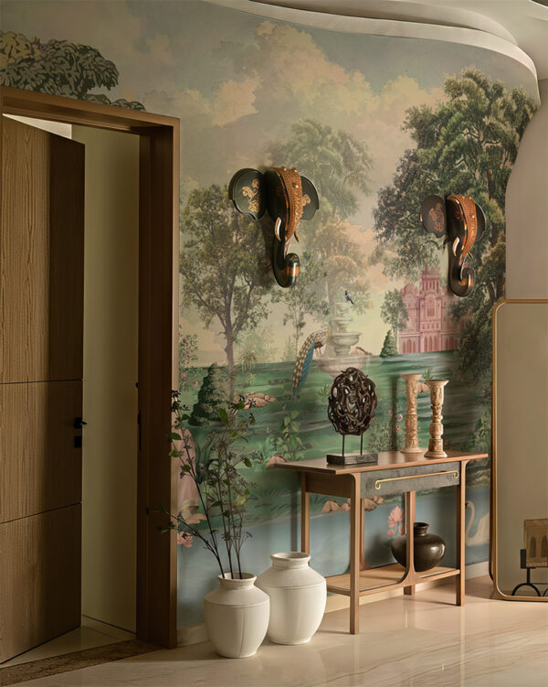 Urvashi, Raja Ravi Varma Style Wallpaper Mural, Customized - Magicdecor®