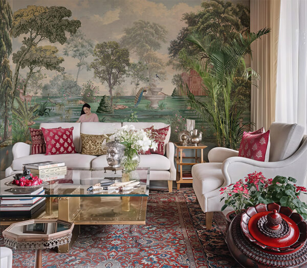 Urvashi, Raja Ravi Varma Style Wallpaper Mural, Customized - Magicdecor®