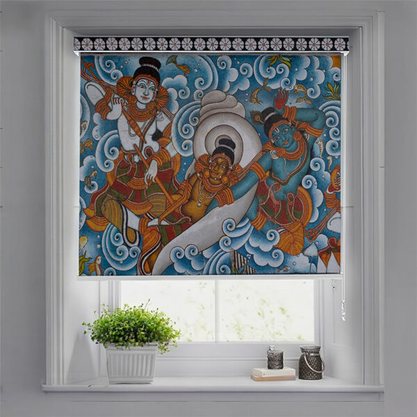 Ancient Kerala Mural Hues Roller Blind - Magicdecor®