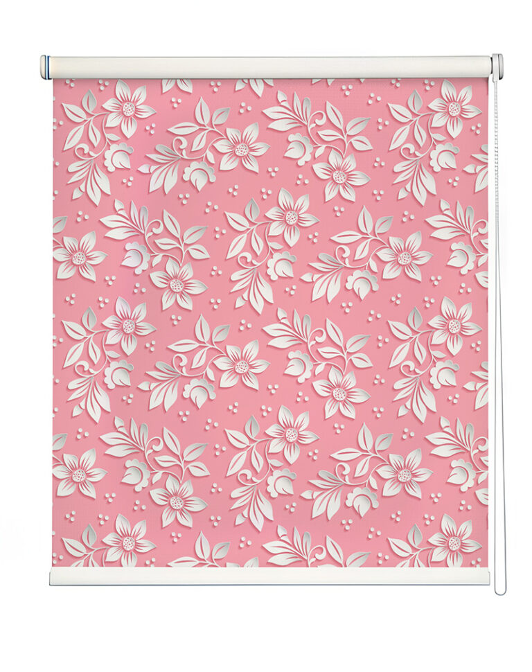 Blush Pink Floral Pattern Roller Blind - Magicdecor®