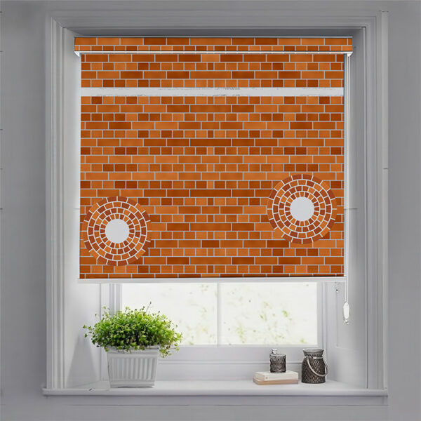 Red Brick Texture Roller Blind - Magicdecor®