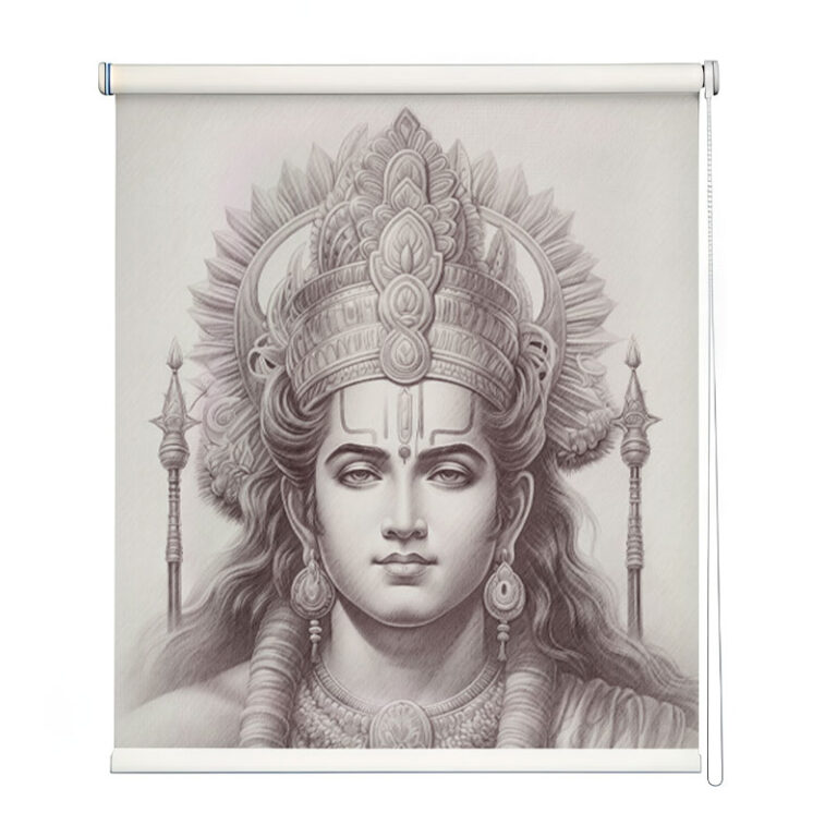 Raja Ram Chandra Puja Room Roller Blind - Magicdecor®