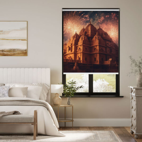 Majestic Temple Fireworks Window Roller Blind - Magicdecor®