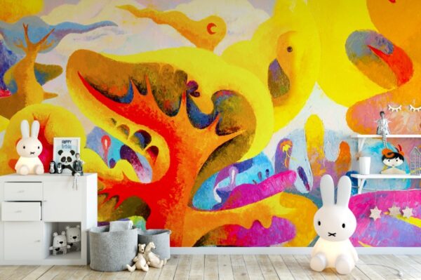 Chromaplay, Bold Fantasy Shapes Mural - Magicdecor®